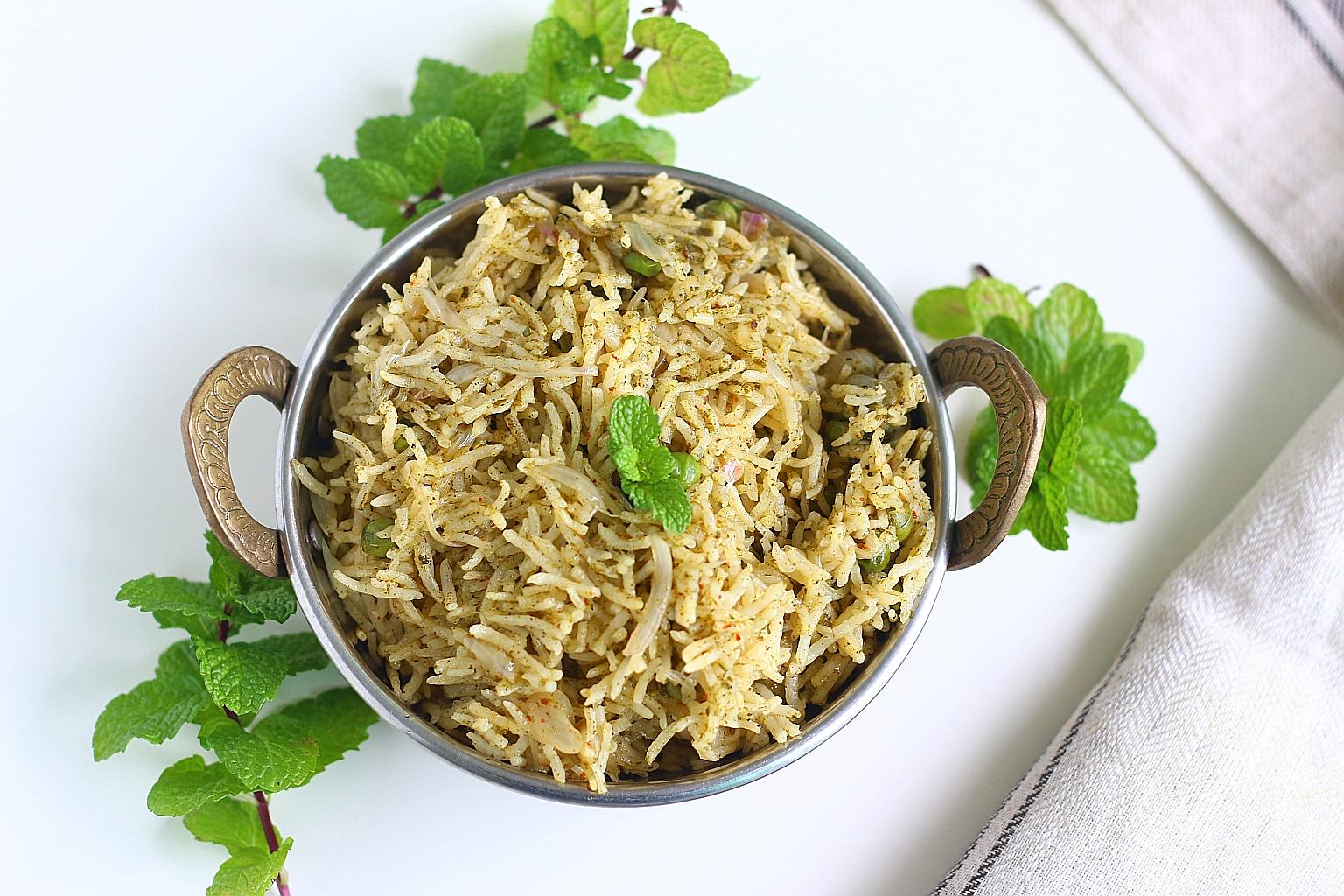 Healthy mint pulao Entertainment News - Tabla